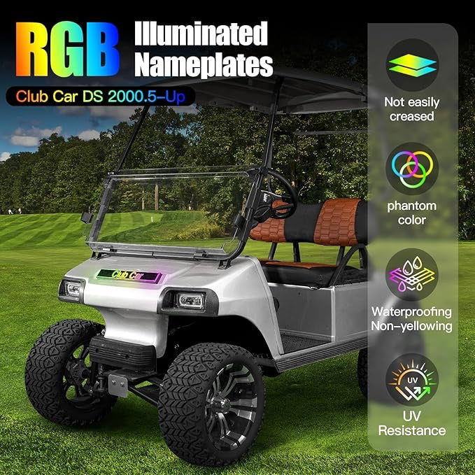Bluetooth LED RGB Front Name Plate for Club Car DS Golf Cart – Winnie’s ...